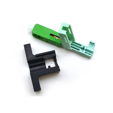 Quality CE Single Mode Spiral Ftth Fast Connector , SC APC Connector for sale