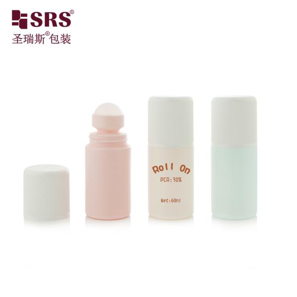 Quality RPPC1-60ml Gray Disinfectant Bottle PP Roll On Bottle 50ml-90ml With Cylindrical for sale