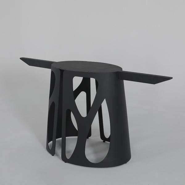 Quality Iron Base Rectangle Dining Table Black Coating Marble Dining Room Sets for sale