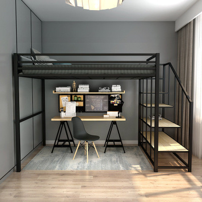 Quality Commercial Furniture Wooden Kids Bunk Bed with Desk and Stairs for sale
