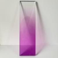 China White Purple Gradient Glass Laminated Stained Fused Art Glass factory