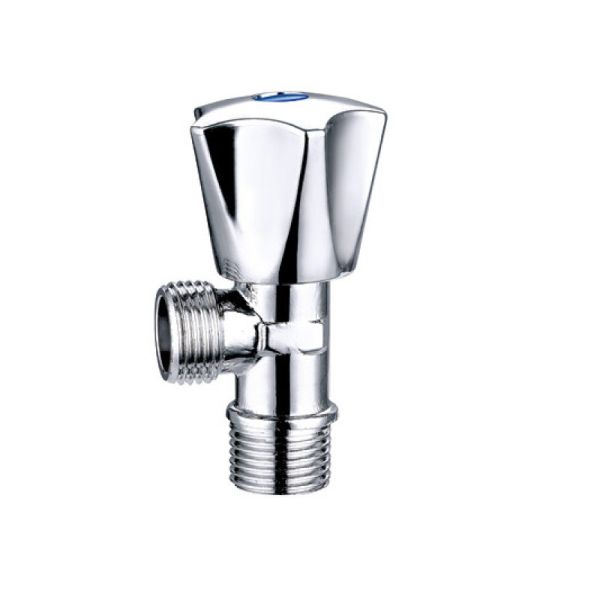 Quality Forged Bathroom Brass Angle Valve Sand Blast Nickel Plated AV3033 for sale