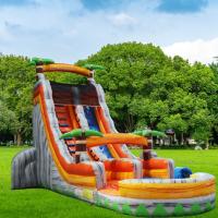 Quality Max Capacity ＜100kg Commercial Palm Tree Inflatable Water Slide for Kids Outdoor for sale