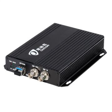 Quality 3G-SDI Video Optical Transmitter Receiver BNC Port With 2 SDI Output DC12V SFP for sale