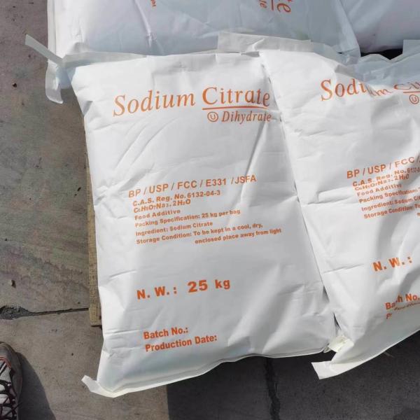 Quality Food Grade Sodium Citrate Molecular Formula C6H5Na3O7 Na3C6H5O7 for sale