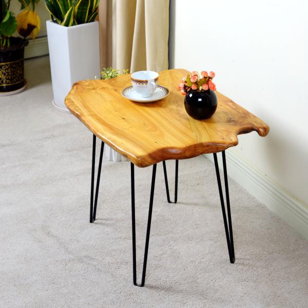 Quality Knock Down Package Metal Feet 5mm Solid Wood Coffee Tables for sale