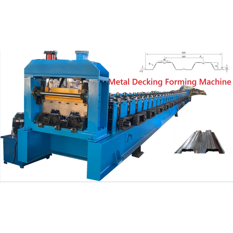 Metal decking rolling machine