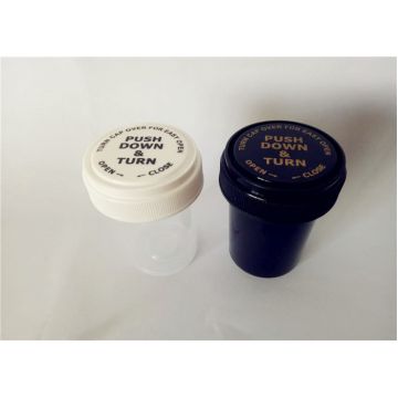 Quality Black Reversible Child Resistant Vials Polypropylene Material FDA Approved For for sale