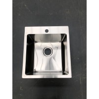 Quality Small Single Bowl Top Mount Stainless Steel Kitchen Sink Easy Installation for sale