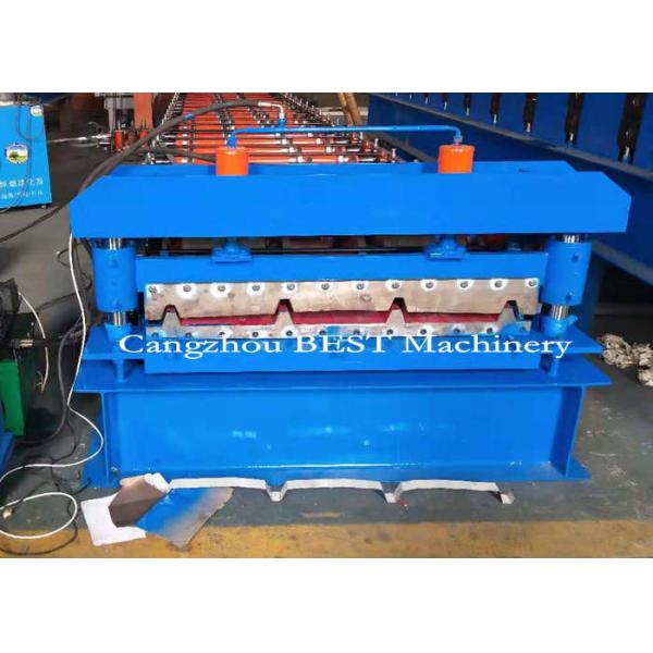 Quality Steel PPGI Sheet Floor Deck Roll Forming Machine 1250 Mm Max Width Fast Speed for sale