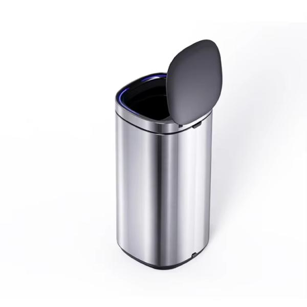 Quality Touchless Intelligent Smart Sensor Bin Trash Can Stainless Steel Sustainable for sale