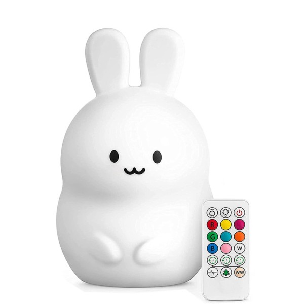 Quality 0.8W 3000k Bunny Silicone LED Night Light For Easter Gift Nursery for sale