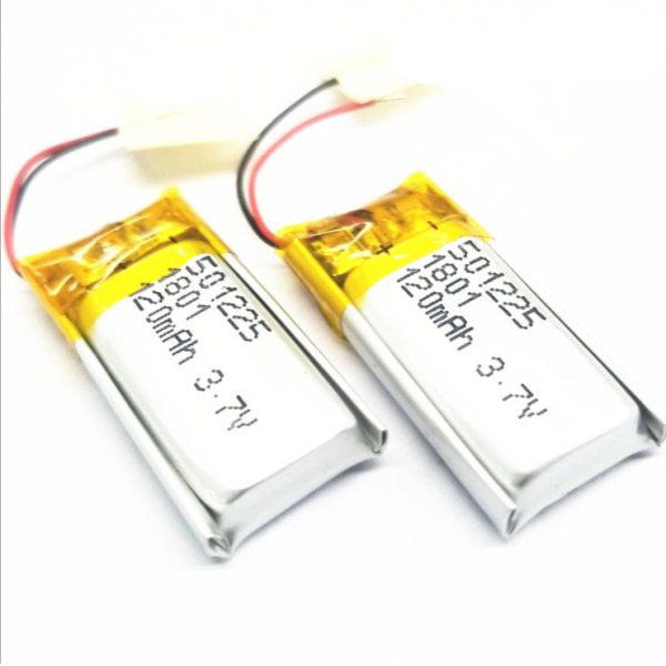 Quality 3.7V 120mAh 501225 Lithium Polymer Battery Pack for Bluetooth Headsets and Digital Devices for sale