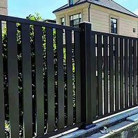 china 6ft High Main Gate Design Garden Privacy Aluminum Slat Fence Panel with