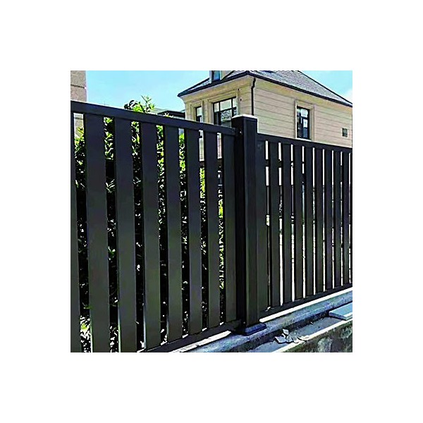 Quality 6ft High Main Gate Design Garden Privacy Aluminum Slat Fence Panel with Tolerance ±3% for sale