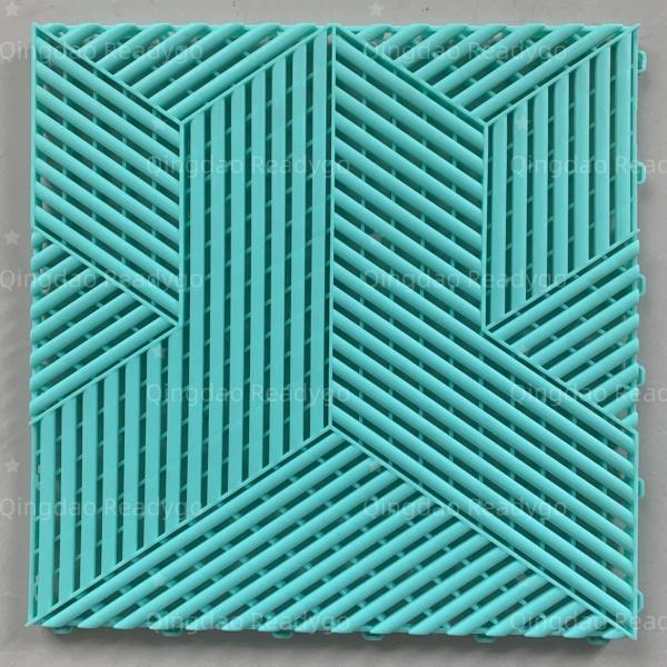 Quality Rib Self-Draining warehouse plastic flooring Garage floor tiles interlocking for sale