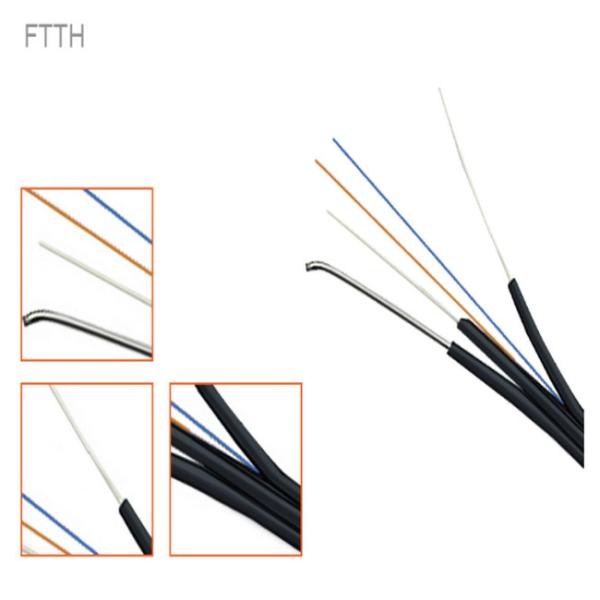 Quality Single Mode FTTH Indoor Outdoor Drop Optical Fiber Cable For Access Network for sale