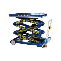 Quality 400KG Manual Pallet Mobile Hydraulic Lift Platform Material Handling Equipment for sale