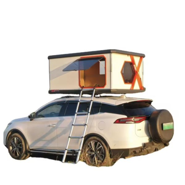 Quality Aluminum 4x4 Hard Shell Rooftop Tent Three Bedrooms with Solar Roof for sale