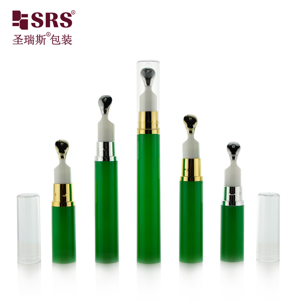 Quality A0031B 5ml 10ml 12ml 15ml Empty Airless Pumpp Bottle With Metal Zinc Head for sale