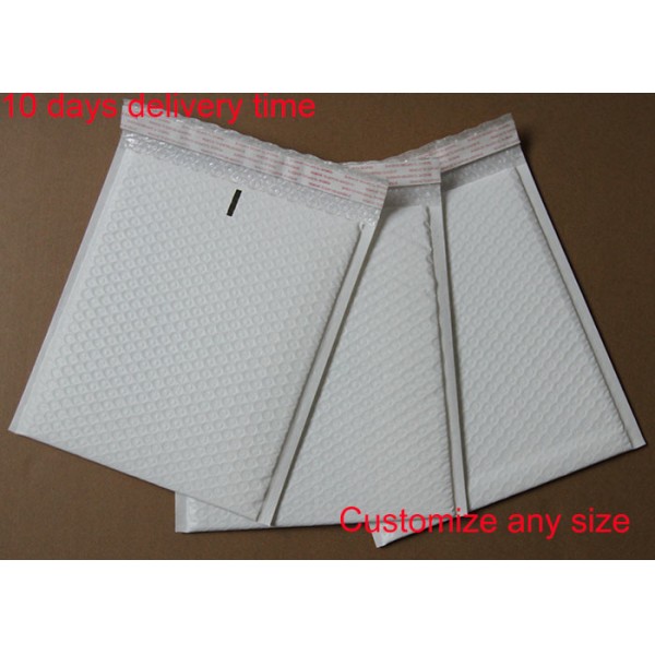Quality Shock Resistant Poly Bubble Mailers , Bubble Mailer Envelope With White Color for sale