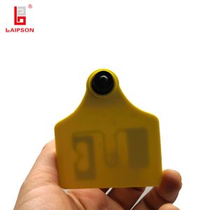 Quality UHF RFID EID Livestock Ear Tags ISO18000-6C 75mm*65mm 860-960Mhz 5 Meters Range for sale