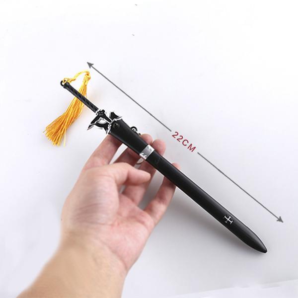 Quality Sword Art Online Elucidator Automatic Eject 3D Model Keychain Black for sale