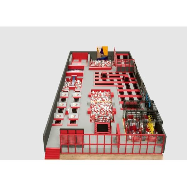 Quality Customized Free Jumping Trampoline Park Zone Exercise Equipment With Foam Pit for sale