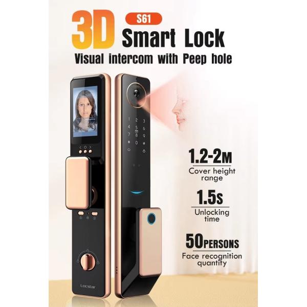 Quality Wifi Smart Door Lock Bluetooth 3D Face Lock OEM ODM For Home for sale