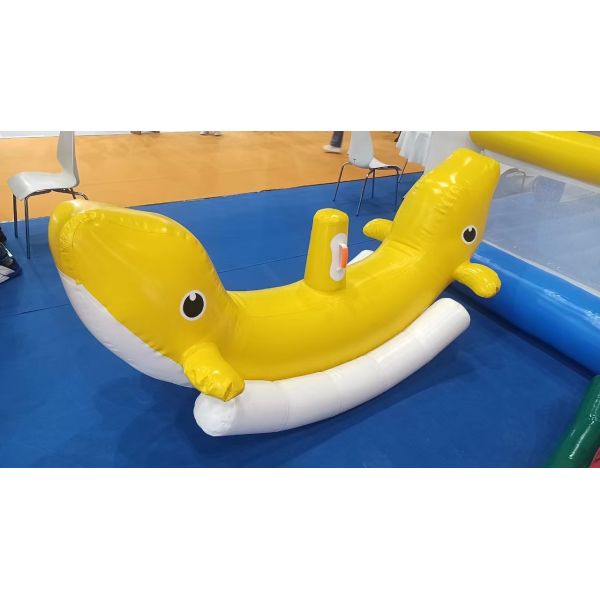 Quality Soft Yellow Dolphin Toys Inflatable Games for Indoor Playground for sale
