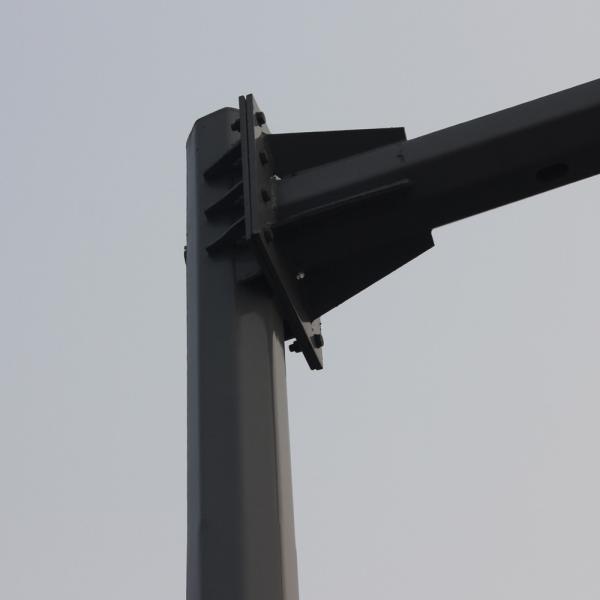 Quality Tapered Galvanized Solar Powered Camera Pole , Q235 CCTV Camera Extension Pole for sale