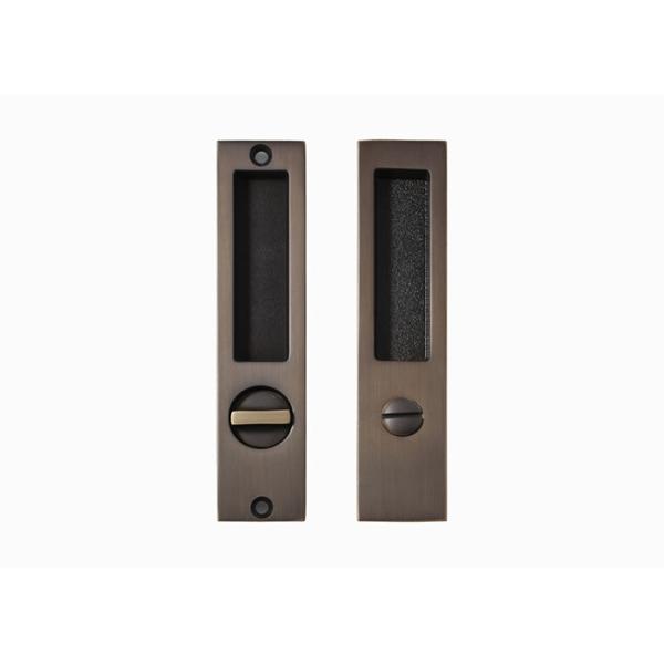 Quality Brass Sliding Door Lock Set Handles Gold PVD Black For Interior Living Room Bathroom for sale