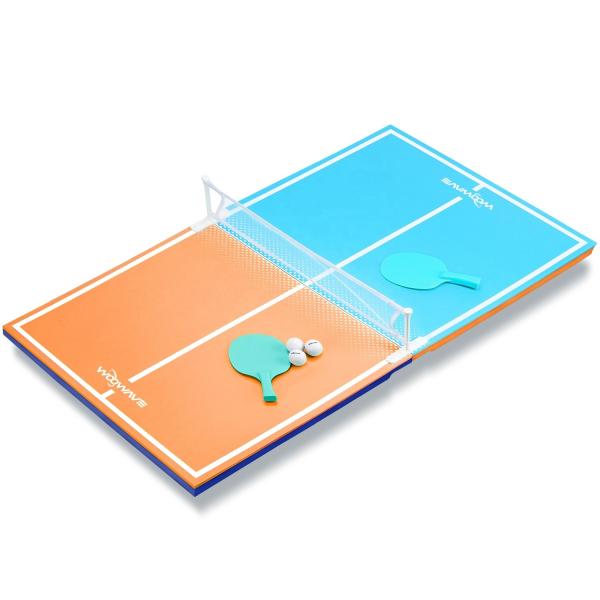 Quality Swimming Pool Party Game Set Foldable Floating Pingpong Table and Paddle for sale