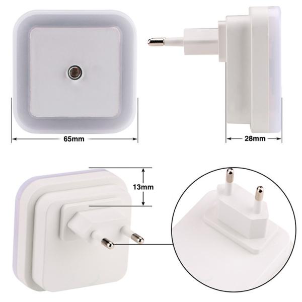 Quality 0.02A EU Wall Night Lamp Energy Saving Sensor Night Light For Baby Room for sale