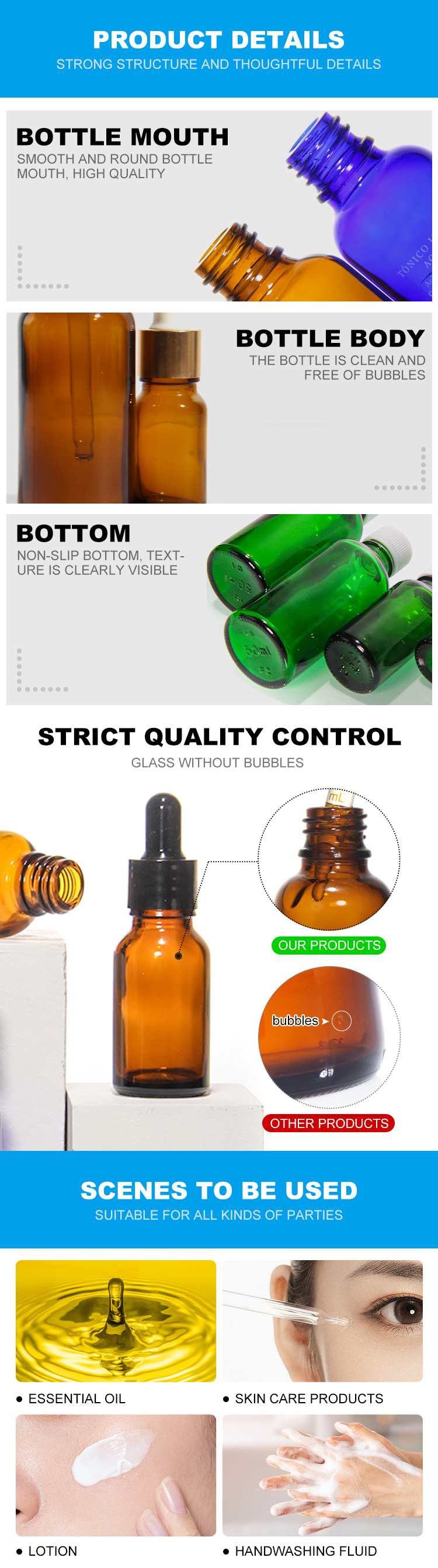 Glass Dropper Bottle Essential Oil Bottle