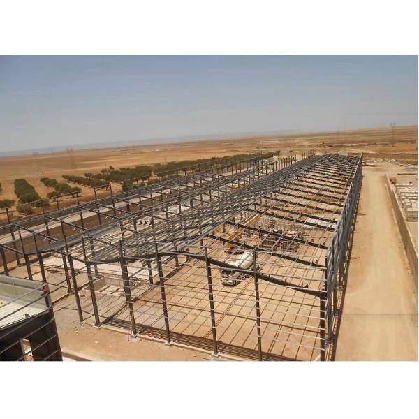 Quality Prefabricated Long Span Steel Frame Industrial Warehouse With Customized Design for sale