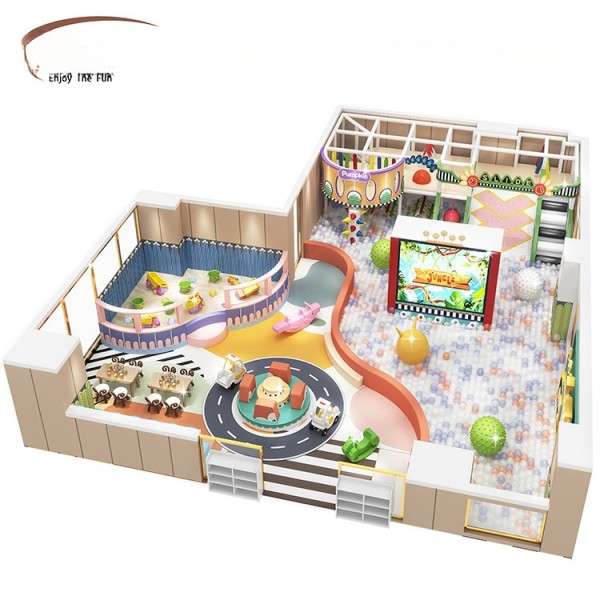 Quality Pastel Color Plastic Soft Playground Equipment Custom For Game Center for sale