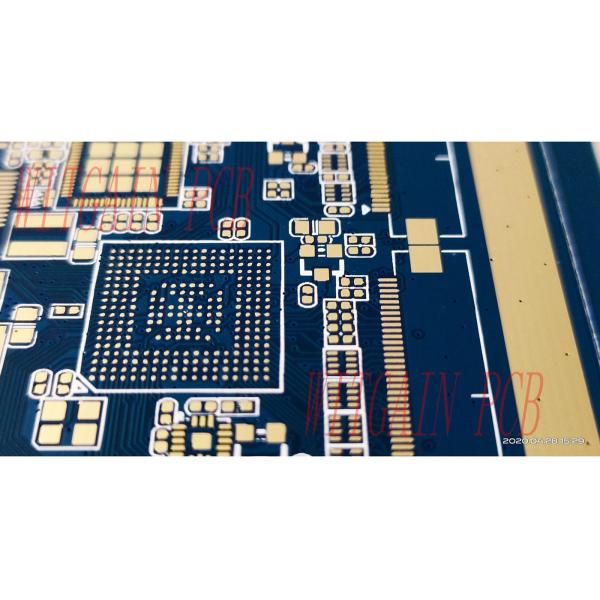 Quality Blue Four Layer Pcb Printed Circuit Board FR4 NY2150 Material Immersion Gold for sale