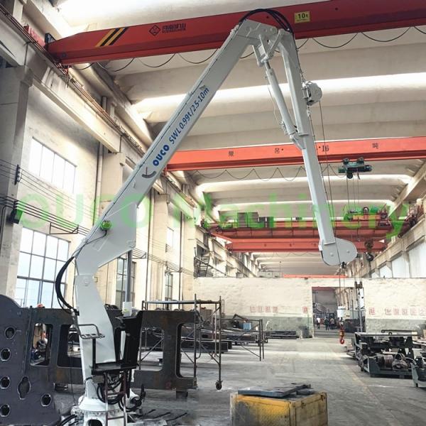Quality 1 T Hydraulic Knuckle Boom Crane 360 Degree Slewing Angle for sale