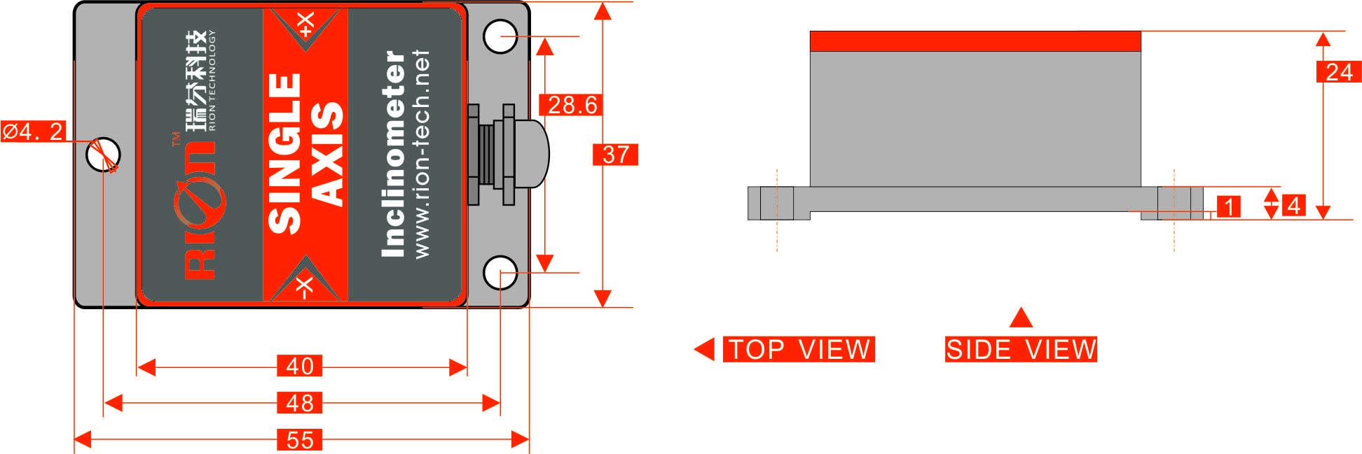 LCA326 Digital Output Inclinometer Meter Sensor Low Price of Manufacturer