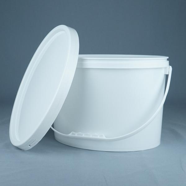 Quality PP / HDPE Material Oval Plastic Bucket with IML Printing Or Screen Printing for sale