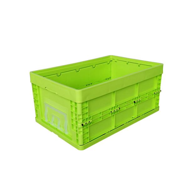 Quality Standard Size Green Collapsible Plastic Containers / Foldable Plastic Box for sale