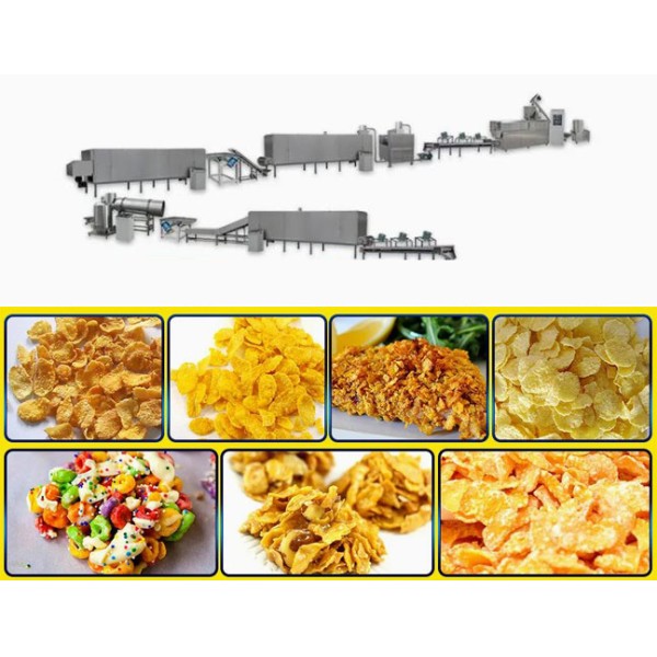 Quality Commercial Corn Flakes Making Machine / Corn Chips Snack Food Extruder 150-500kg/h for sale