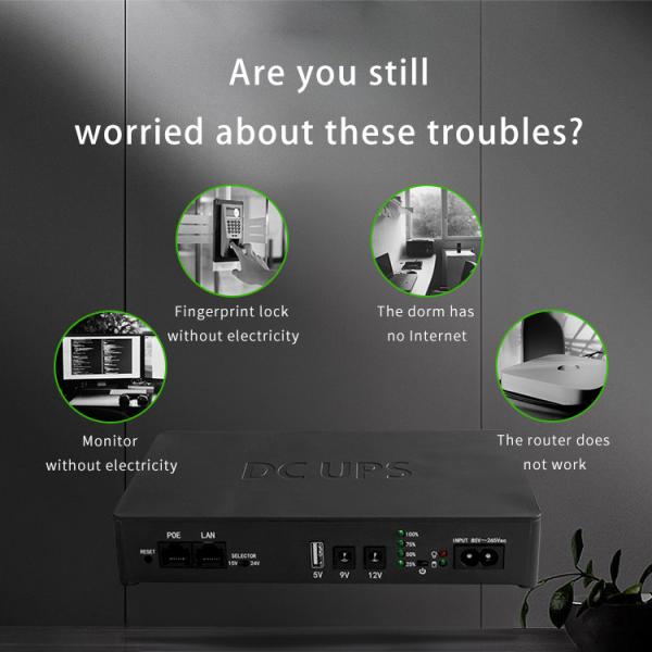 Quality 10000mah DC Mini Ups Poe 9v 12v Mini UPS For Modem And Routers for sale