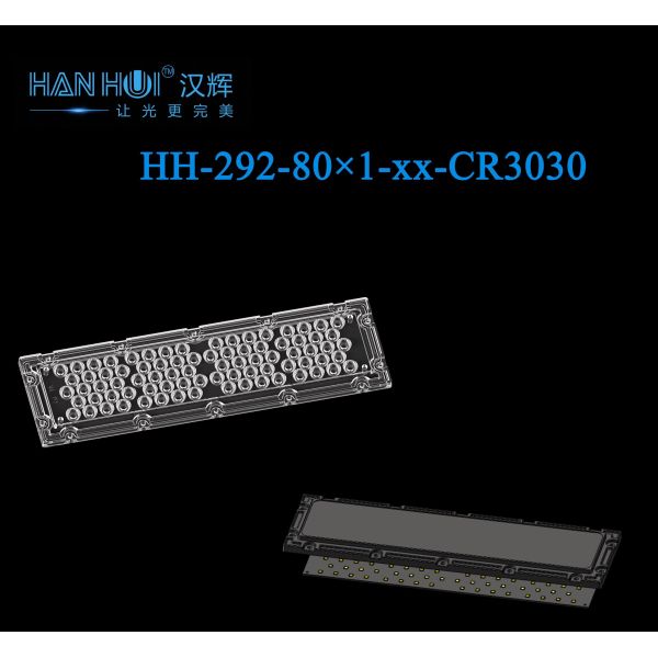 Quality 30°/60°/90° Available 80pcs 250.75×74.75mm 3030LEDs High-Efficiency Optics Eco-Friendly Flood Lighting Lens for sale