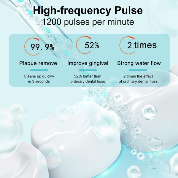 Quality 2500mah Ultrasonic Teeth Cleaner 5 Modes Handheld Water Flosser Portable for sale