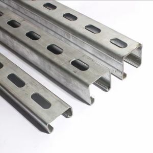 Quality Perforated Steel C Slotted Metal Channel Galvanized 50-300mm Slotted C Channel for sale