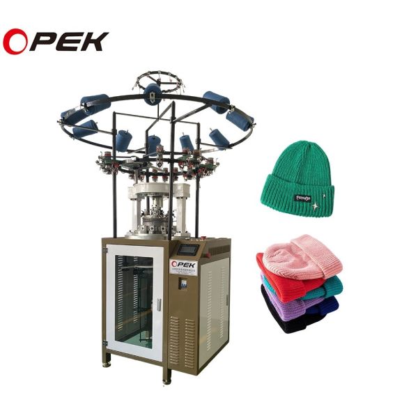 Quality Fish Scale and Waffle Stitch Weaving Rib Hats Knitting Machine with AUTO Lubrication for sale
