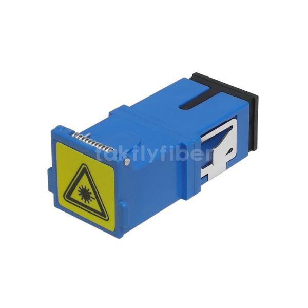 Quality Shutter Type SC UPC Adapter Simplex Blue Color Fiber Optic Adapter for sale
