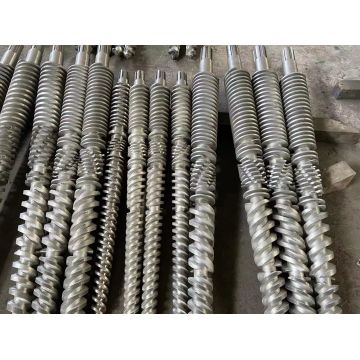 Quality Bimetallic Conical Double Barrel And Screw For PVC Plastic Extruder Machine for sale